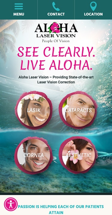 LASIK and Eye Care Website Design Honolulu HI Aloha Laser Vision ...